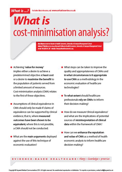 What Is Cost Minimisation Analysis Whatis Series