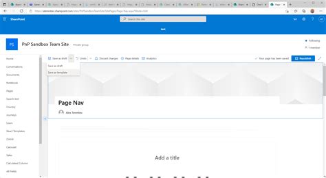 Support For Saving Page As Template · Issue 7383 · Sharepointsp Dev Docs · Github