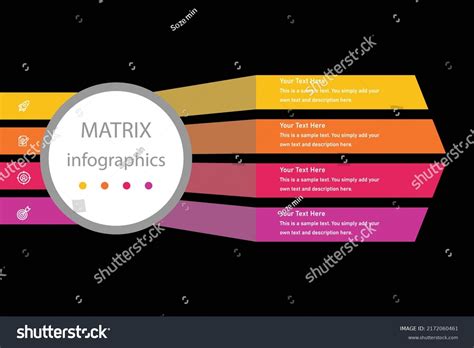 Matrix Diagram Slide Template 4 Stock Vector Royalty Free 2172060461 Shutterstock