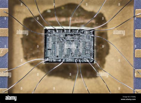 Hard Disk Drive Silicon Chip Integrated Circuits Chip With Stock Photo