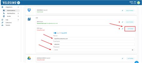 authorizing ftp