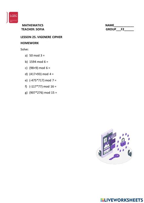 Solved Worksheet 3 Modular Arithmetic 1 Fix A Positive