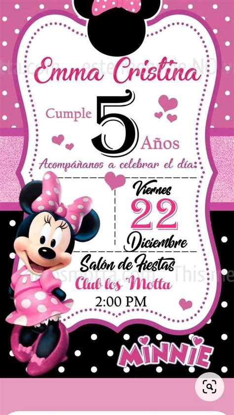 Invitacion De Minnie Mouse Artofit