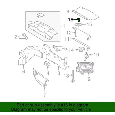 Mustang Spare Tire J Bolt Cover 05 14 1f1z 1462 A