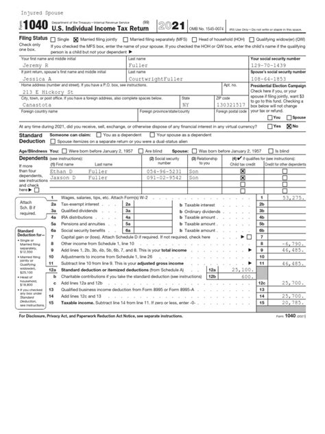 2021 Taxreturn Pdf Tax Refund Irs Tax Forms
