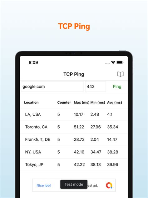Tcp Ping Para Ios Iphoneipadipod Touch Baixar Grátis No Apppure