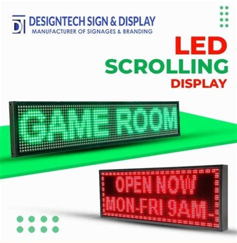 Red Wall Mounted P10 Led Scrolling Display Refresh Rate 1300 At