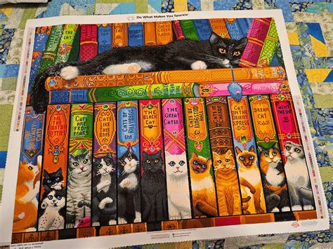 Cat Bookshelf Diamond Art Club