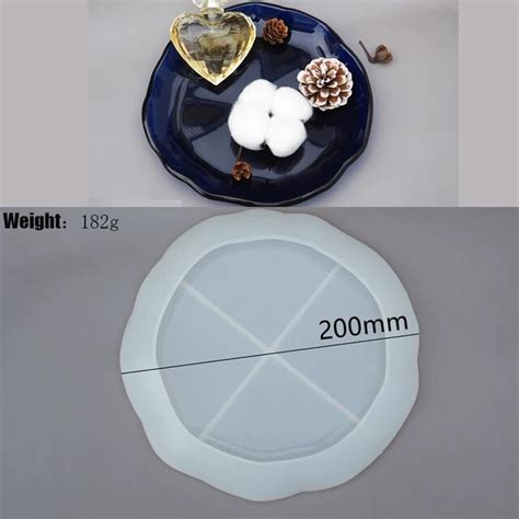 불규칙한 웨이브 트레이 실리콘 금형 Diy 콘크리트 석고 보석 보관 접시 주조 금형 수제 수지 공예 홈 장식