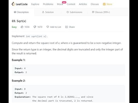 LeetCode Sqrt X My LeetCode Learning Experience YouTube
