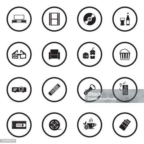 영화의 밤 아이콘입니다 원에서 검은 색 플랫 디자인입니다 벡터 일러스트레이션 3d 안경에 대한 스톡 벡터 아트 및 기타 이미지 3d 안경 3차원 형태 검은색 Istock