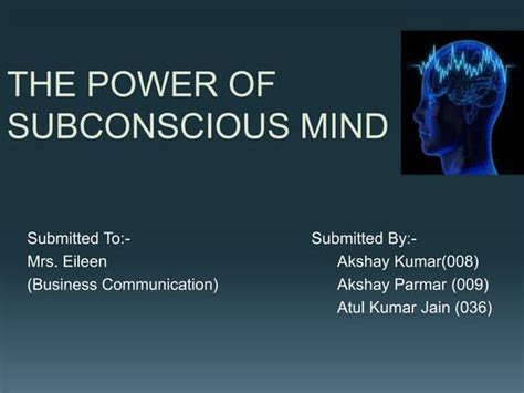 Book Review Power Of Your Subconscious Mind Ppt