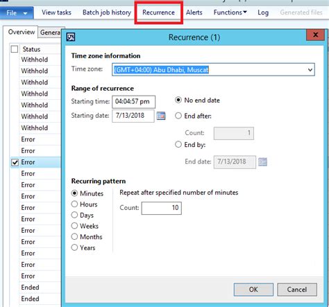 Microsoft Dynamics 365foax Hub Create A Batch Job