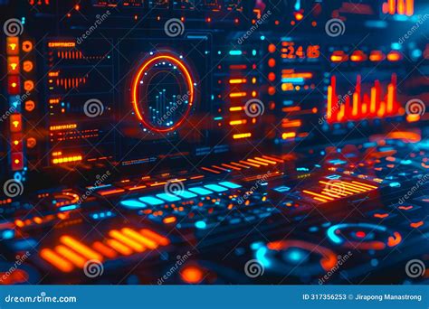 Diagram Scientific Information Futuristic And Technological Dashboard