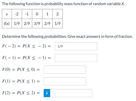 Solved The Following Function Is Probability Mass Function Chegg