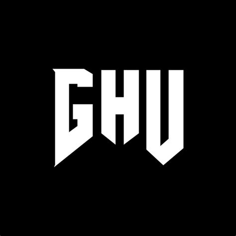 Premium Vector Ghu Letter Logo Design For Technology Company Ghu Logo Design Black And White