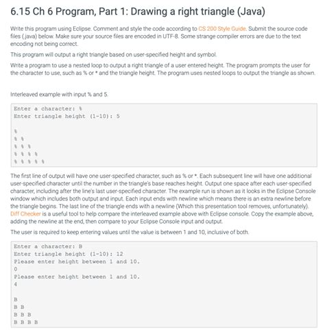 Solved 615 Ch 6 Program Part 1 Drawing A Right Triangle