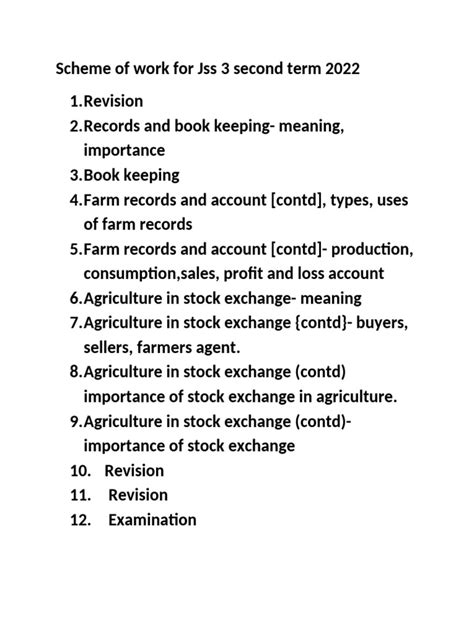 agricultural science second term jss 3 note 2021 pdf bookkeeping