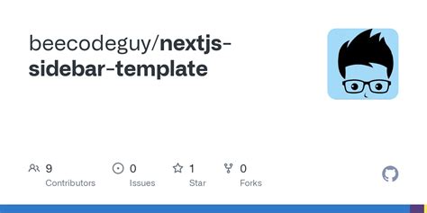 Github Beecodeguynextjs Sidebar Template