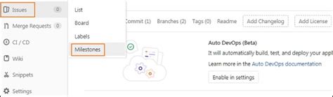 Gitlab Milestones