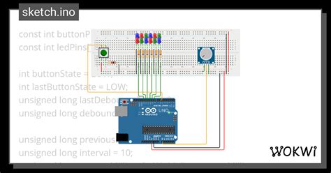 Debouncer 3 Light Changes Wokwi ESP32 STM32 Arduino Simulator