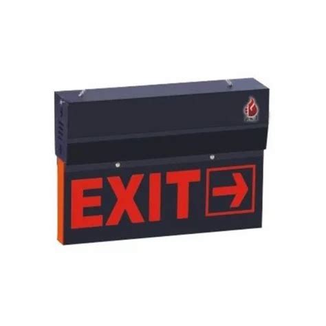 Metal Rectangular LED Exit Signage Board Thickness 10 Mm At Best Price In Delhi