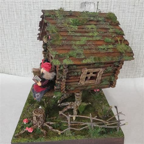 Пин на доске Избушка на курьих ножках Бабы Яги Осенние поделки своими руками Осенние поделки