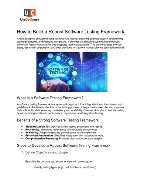 Ppt How To Build A Robust Software Testing Framework Powerpoint