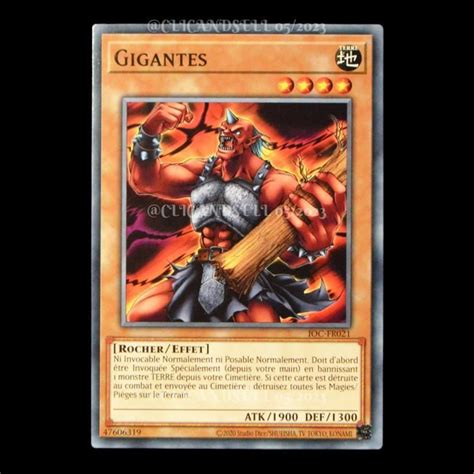 Carte Yu Gi Oh Ioc Fr021 Gigantes Cdiscount Jeux Jouets