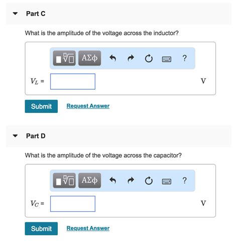 Solved Constants Part A In An L R C Series Circuit Chegg