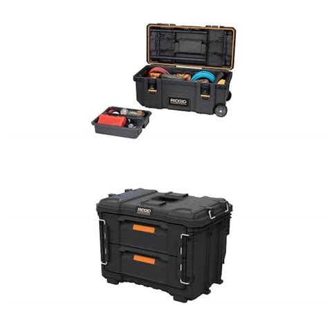 Ridgid Pro Gear System Gen 2 0 Mobile Job 28 In Rolling Tool Box And 22 In Xl 2 Drawers