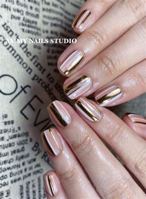 60 ลายเพ้นท์เล็บโทนสีทอง สวยแพง Thainarak Net