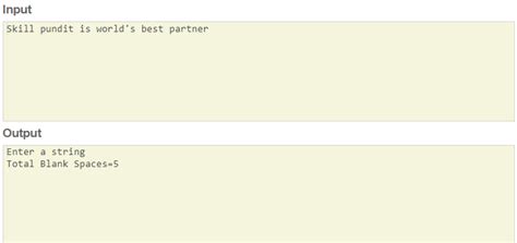 Skillpundit To Find Number Of Blank Spaces From Given Text In Java