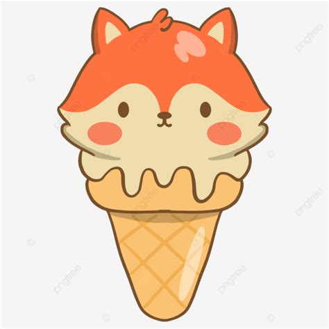 귀여운 여우 아이스크림 그림 여우 아이스크림 귀엽다 Png 일러스트 및 벡터 에 대한 무료 다운로드 Pngtree
