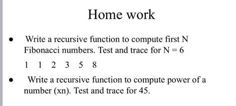Solved Write A Recursive Function To Compute First