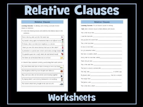 Relative Clauses Teaching Resources