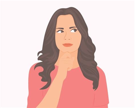 Beautiful Woman Thinking Over 23868 Royalty Free Licensable Stock Vectors And Vector Art