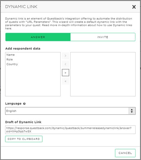 How To Create A Dynamic Link Questback Academy