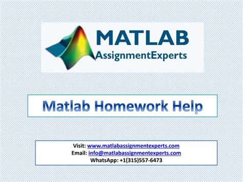 Matlab Homework Help Ppt