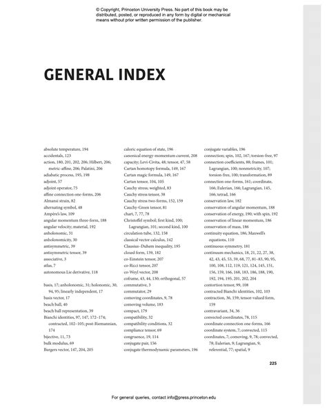 A Geometrical Introduction To Tensor Calculus Princeton University Press