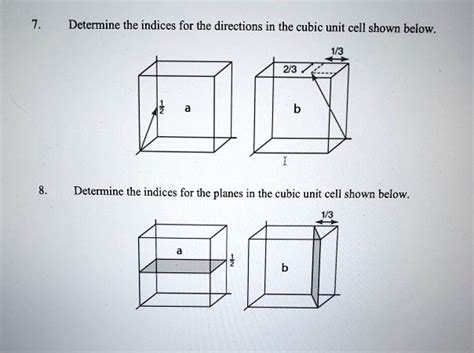 Solved Plz Show Clear Step Thankss 7 Determine The Indices For The Directions In The Cubic