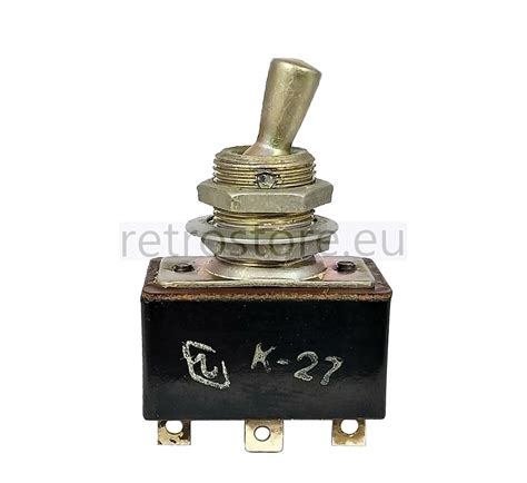 Two-pole Toggle switch TP1-2 (ТП1-2) ON/ON - 2A/220V - RETROSTORE.EU