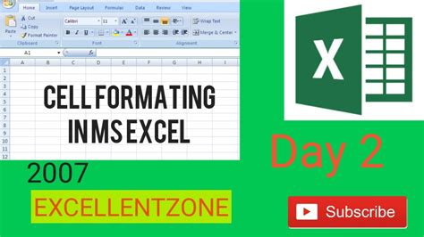 How To Do Cell Formating In Ms Excel Youtube