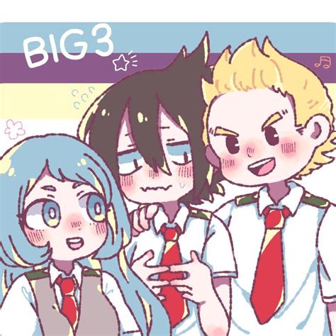 Boku No Hero Academia Nejire Hadou Tamaki Amajiki Mirio Togata Fanarts Anime Anime Chibi
