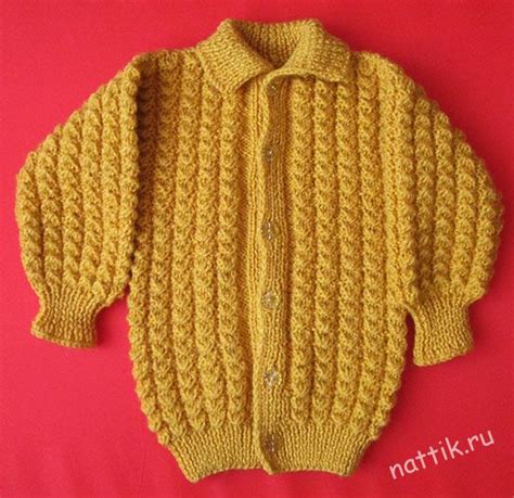 Кофта спицами на ребенка 2 3 года узор «Зубчики