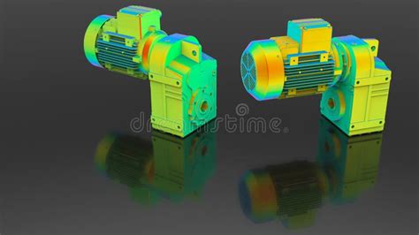 3d Rendering Turbine Finite Element Analysis Stock Illustration Illustration Of Round