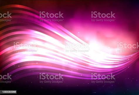 웨이브 라인 일러스트 레이 션 높은 컴퓨터 기술 진한 파란색 및 자주색 추상 배경 색상 첨단 디지털 기술 개념 0명에 대한 스톡 벡터 아트 및 기타 이미지 Istock
