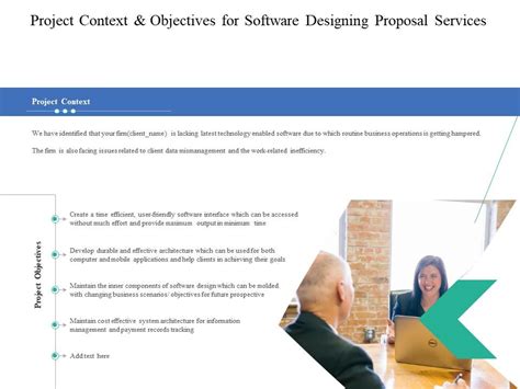 Project Context And Objectives For Software Designing Proposal Services