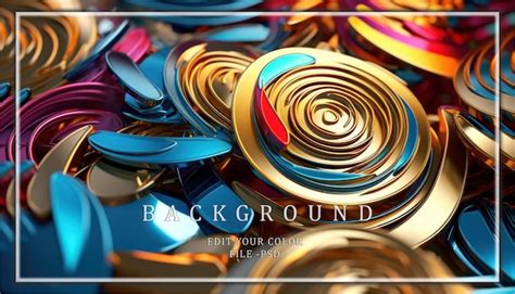 Abstract 3d Composition Of Interlocking Metallic Shapes Premium Ai