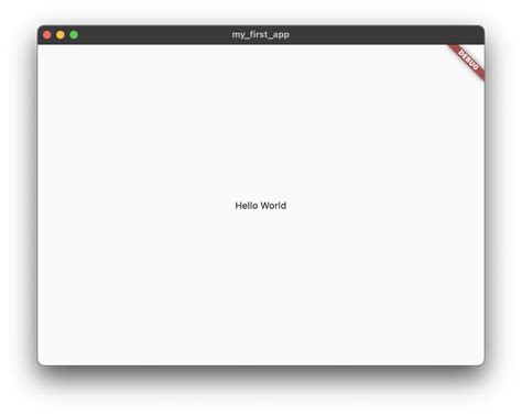 Hello World In Flutter